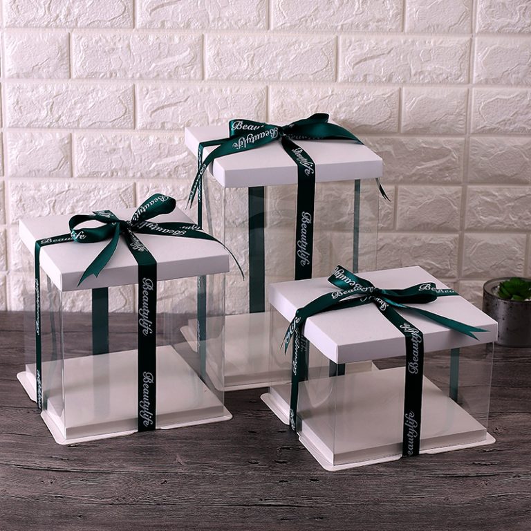 Foodgrade Customizable Transparent Cake Box For Festive Birthday ...
