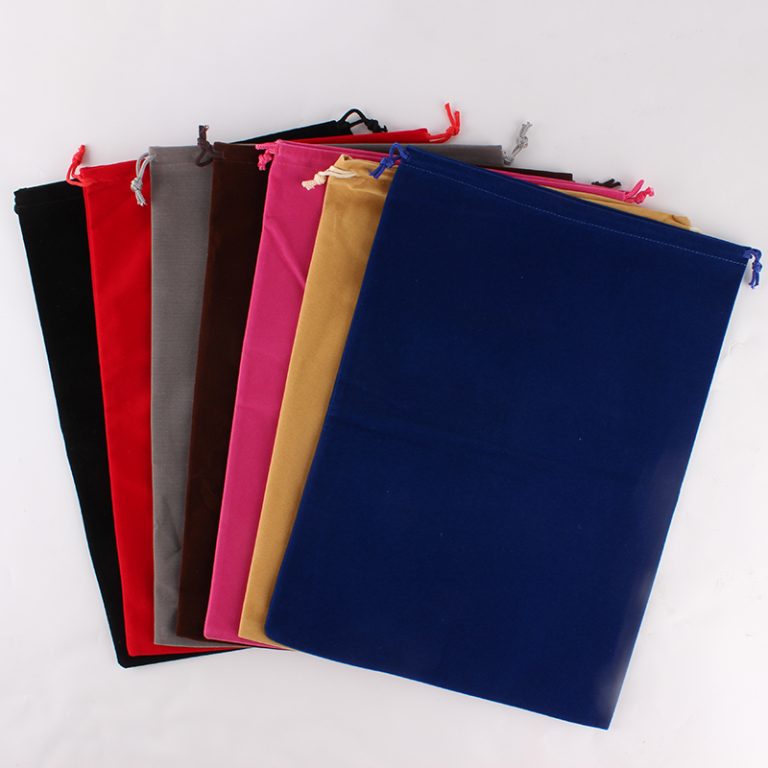 Custom Logo Large Velvet Drawstring Gift Bags - GetPartySupply.com - Up ...