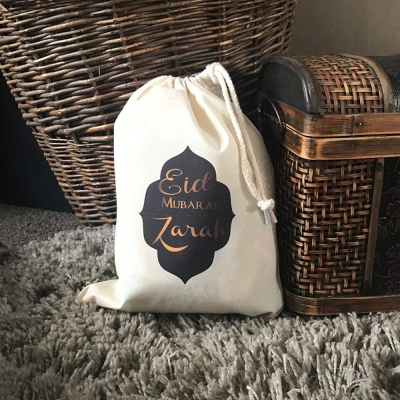 Custom Eid Mubarak Gift Bags Personalised Name Ramadan Favor Bags ...